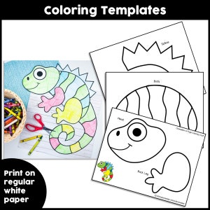 Chameleon Craft | Rainforest | Jungle | Zoo Animals Craft Activities ...