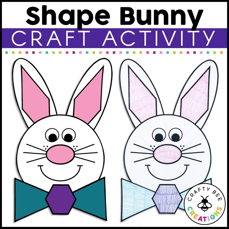 Easter Bunny Template | 2d Shape Craft | Pattern | Math | Spring ...