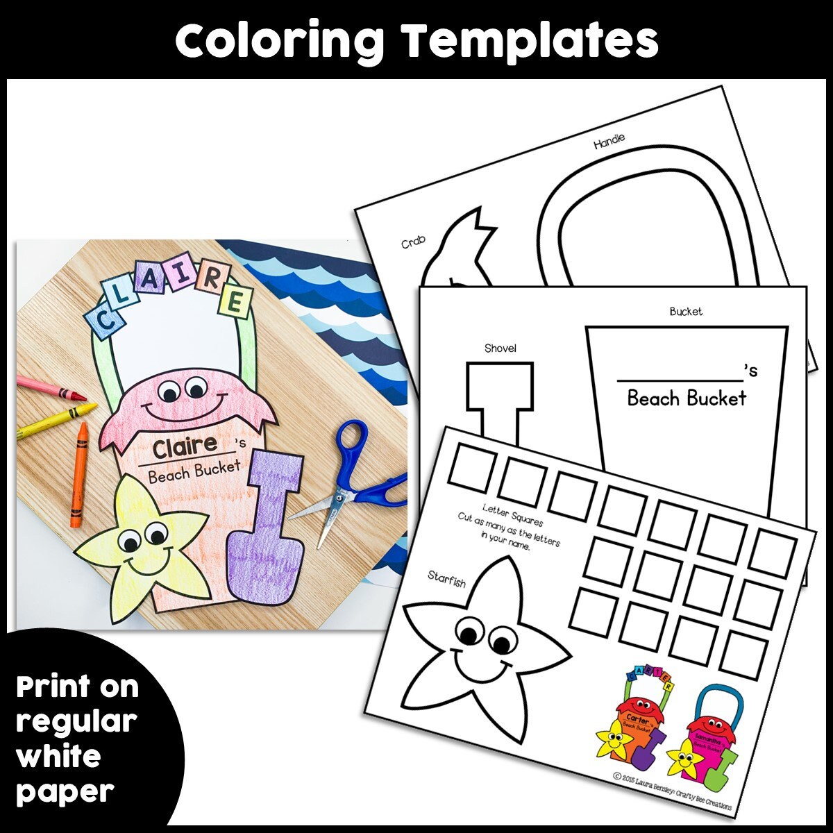 Beach Bucket Craft | Summer Craft for Kids | End of the Year Activities ...