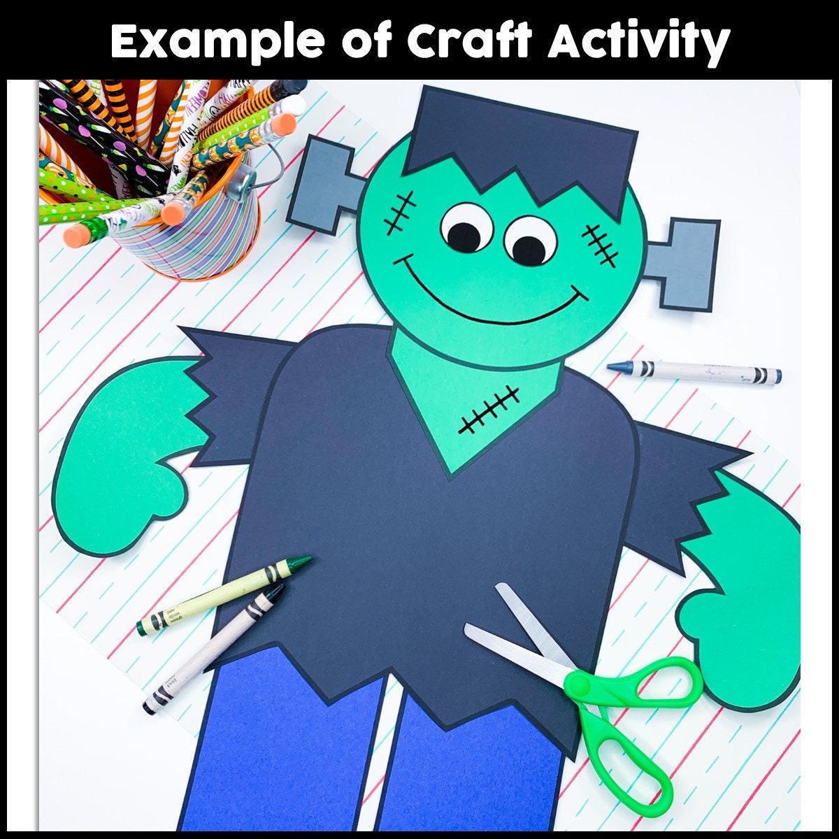 Frankenstein Craft | Halloween Bulletin Board Idea | October Activities ...