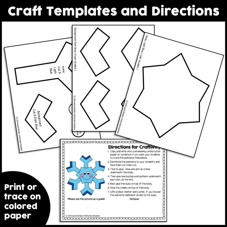 Snowflake Craft | How to Make a Snowflake Craft Template | Snowflake ...