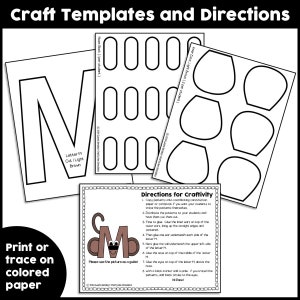 Letter M Craft Patterns | Monkey Craft | Alphabet Crafts | Uppercase ...