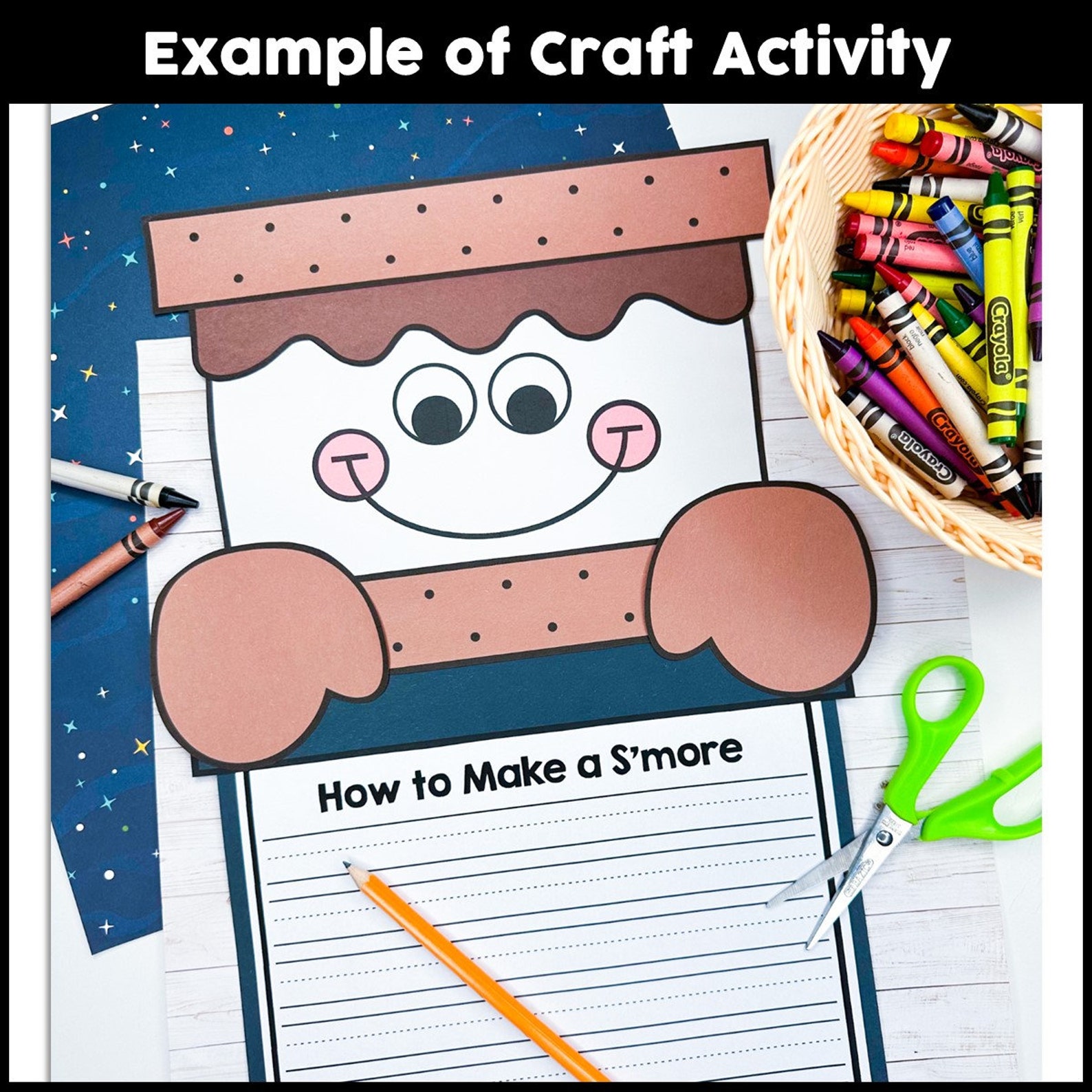 How to Make a Smore Craft | Camping Theme Activities | How to Writing ...