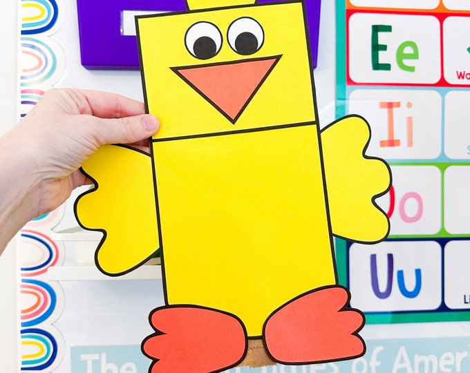 Rooster Paper Craft Printable Farm Animal Finger Puppet Kids Craft Farm ...
