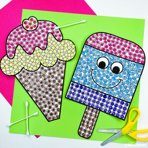 Summer Q Tip Painting Craft | Fine Motor Activities | Kindergarten ...