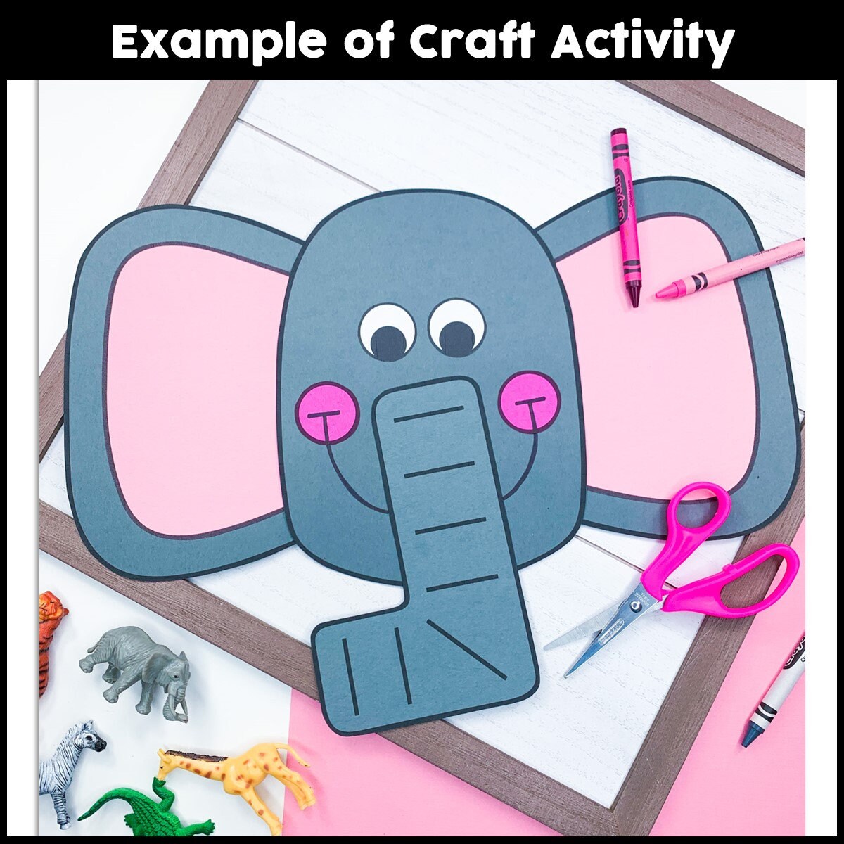 Elephant Craft Patterns | Zoo Animal Craft | Zoo Animal Activities ...