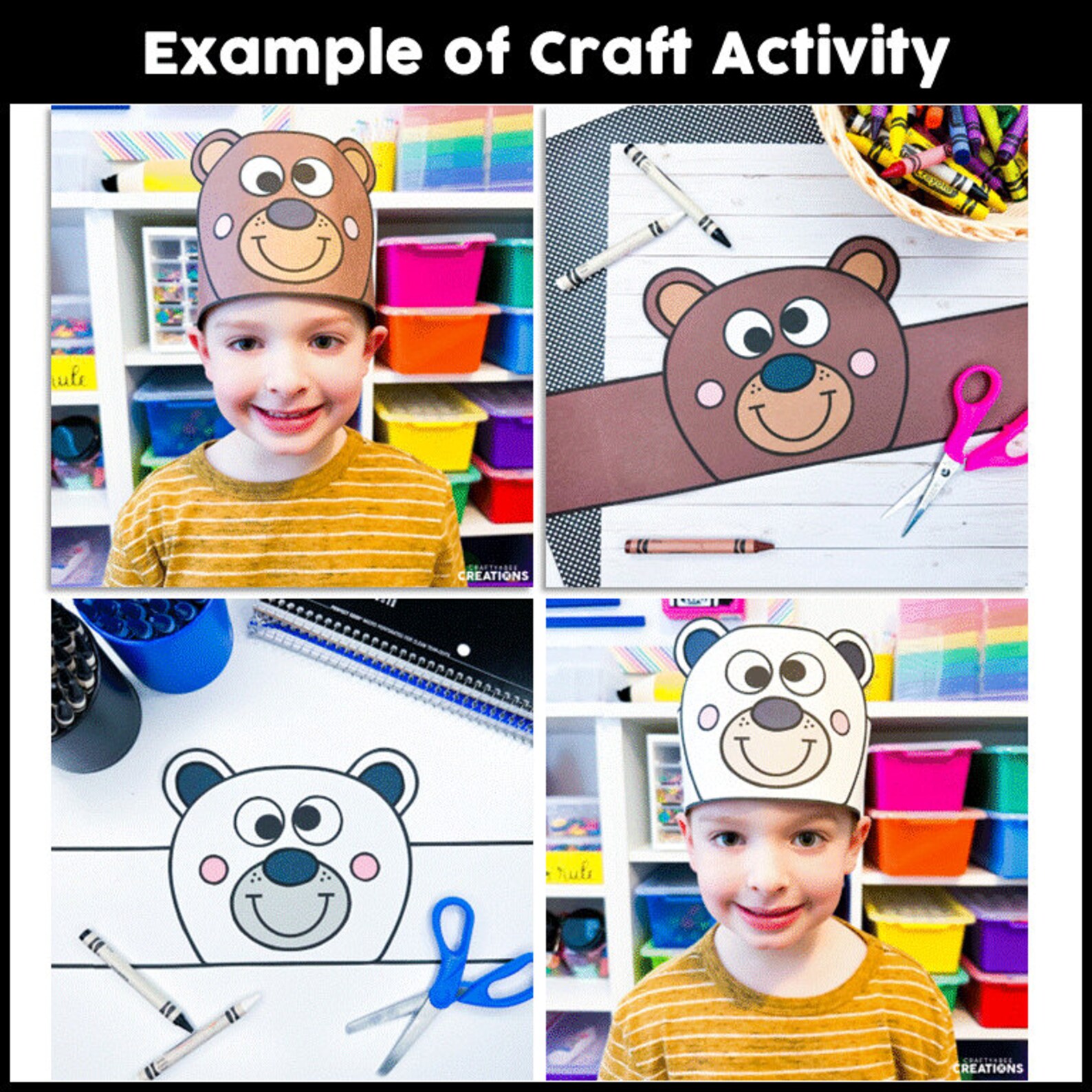Brown Bear Brown Bear Hat Craft Template | Crown | Headband Pattern ...