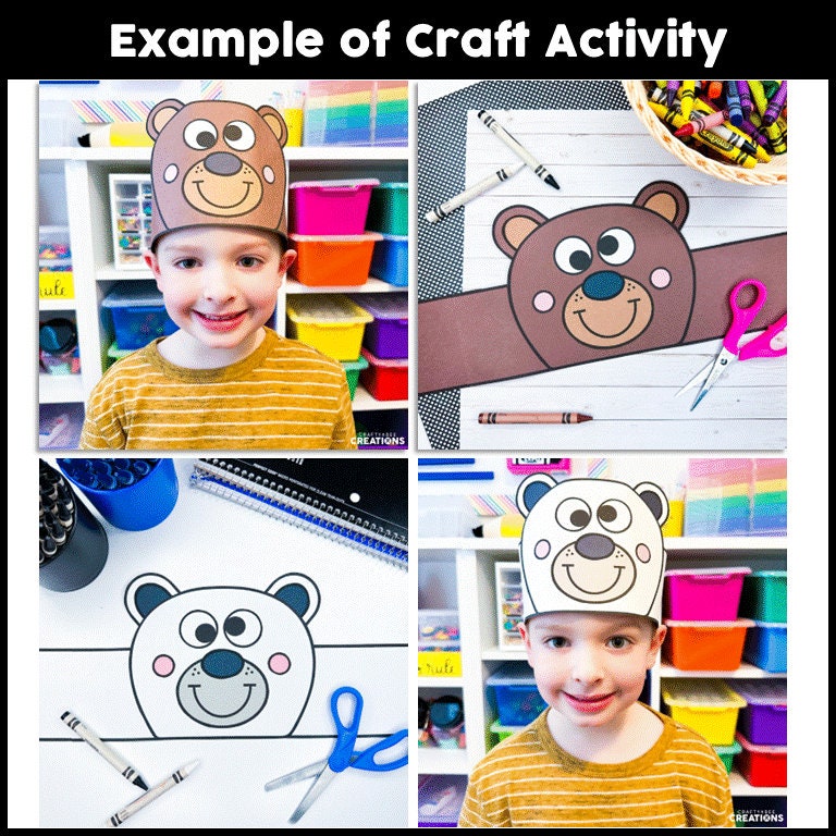 Brown Bear Brown Bear Hat Craft Template Crown Headband Pattern Going ...