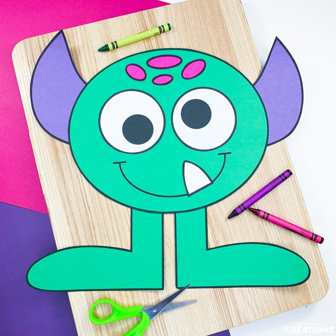 Monster Craft for Kids | Halloween Craft for Kids | Monster Template ...