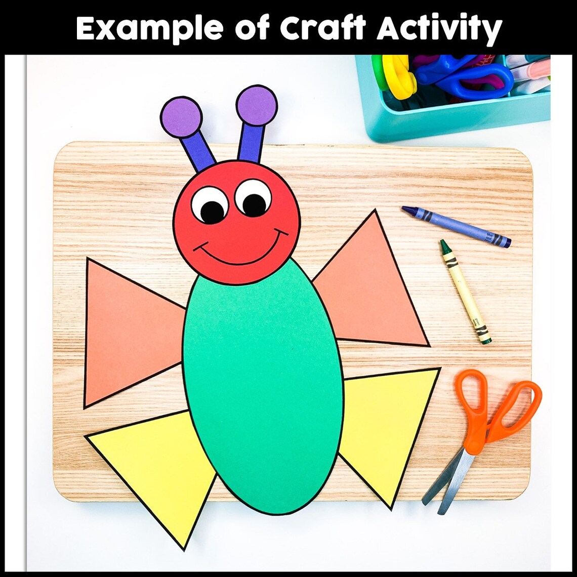 Shape Animal Craft Patterns | Butterfly Craft | Shape Activities | 2D ...