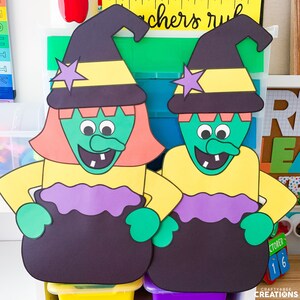 Witch Cauldron Craft | Halloween Bulletin Board Activities | Room on ...