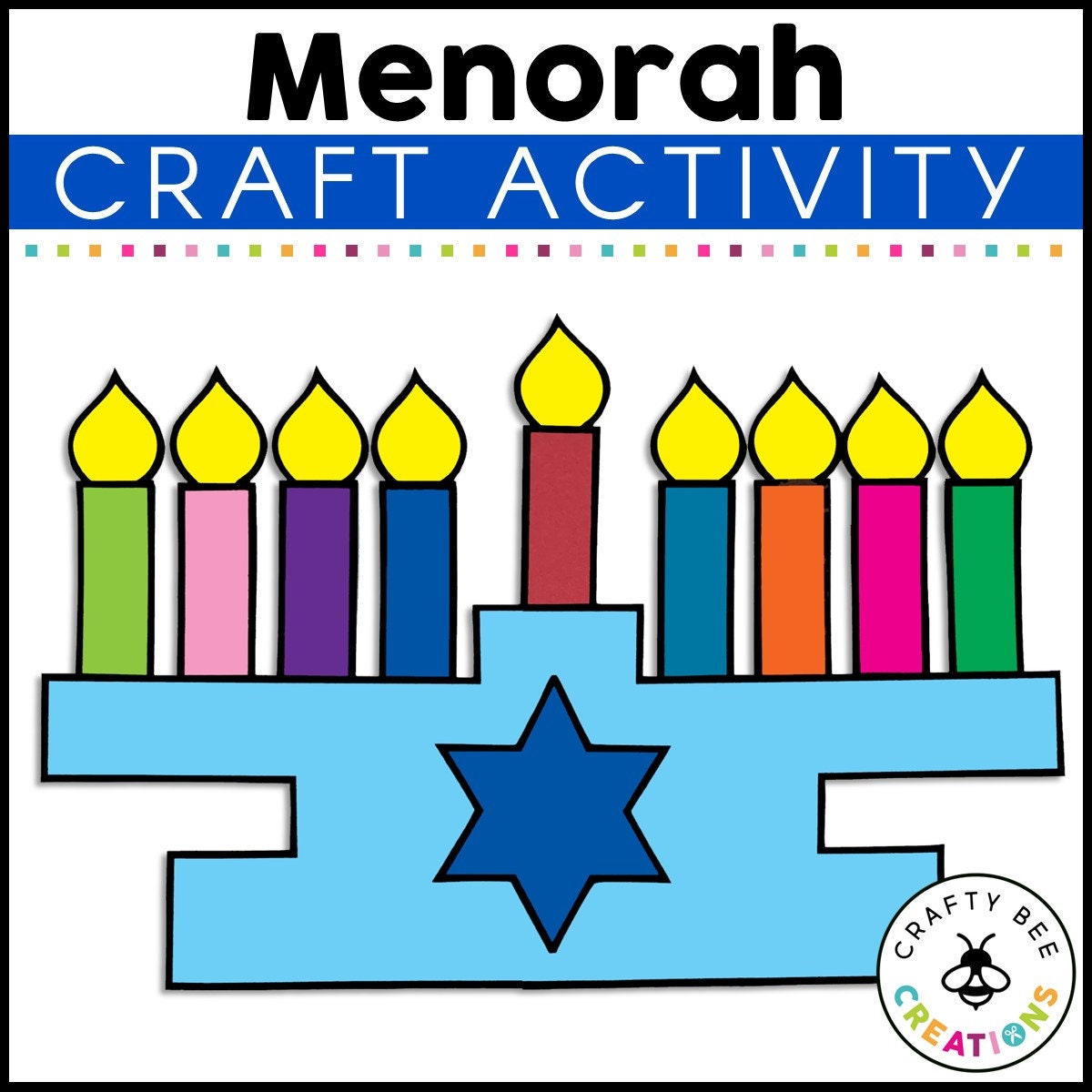Menorah Craft Holidays Around the World Craft Christmas - Etsy
