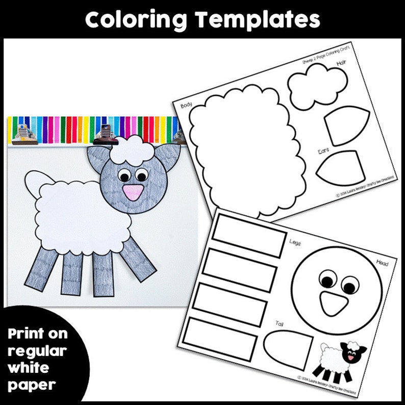 Sheep Craft for Kids | Sheep Craft Template | Paper Sheep Patterns ...