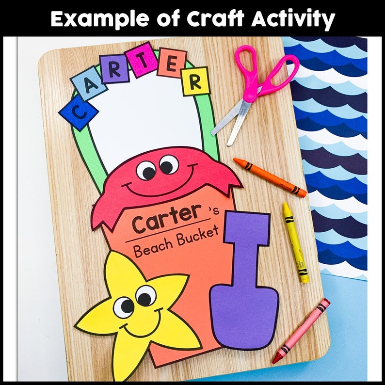Beach Bucket Craft | Summer Craft for Kids | End of the Year Activities ...