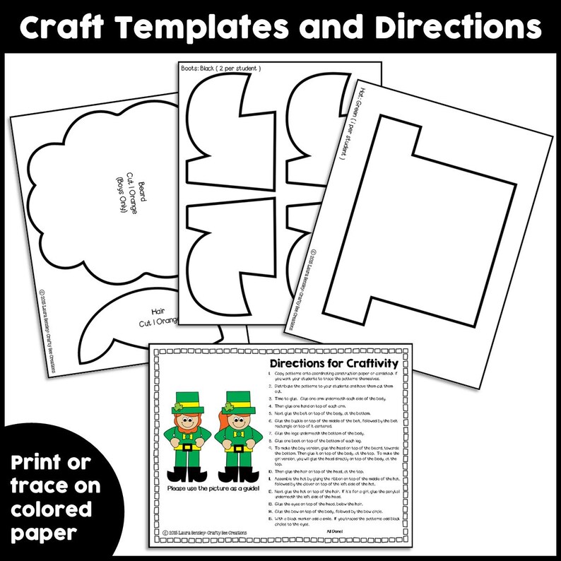 Leprechaun Craft | St Patricks Day | Kindergarten | March Bulletin ...