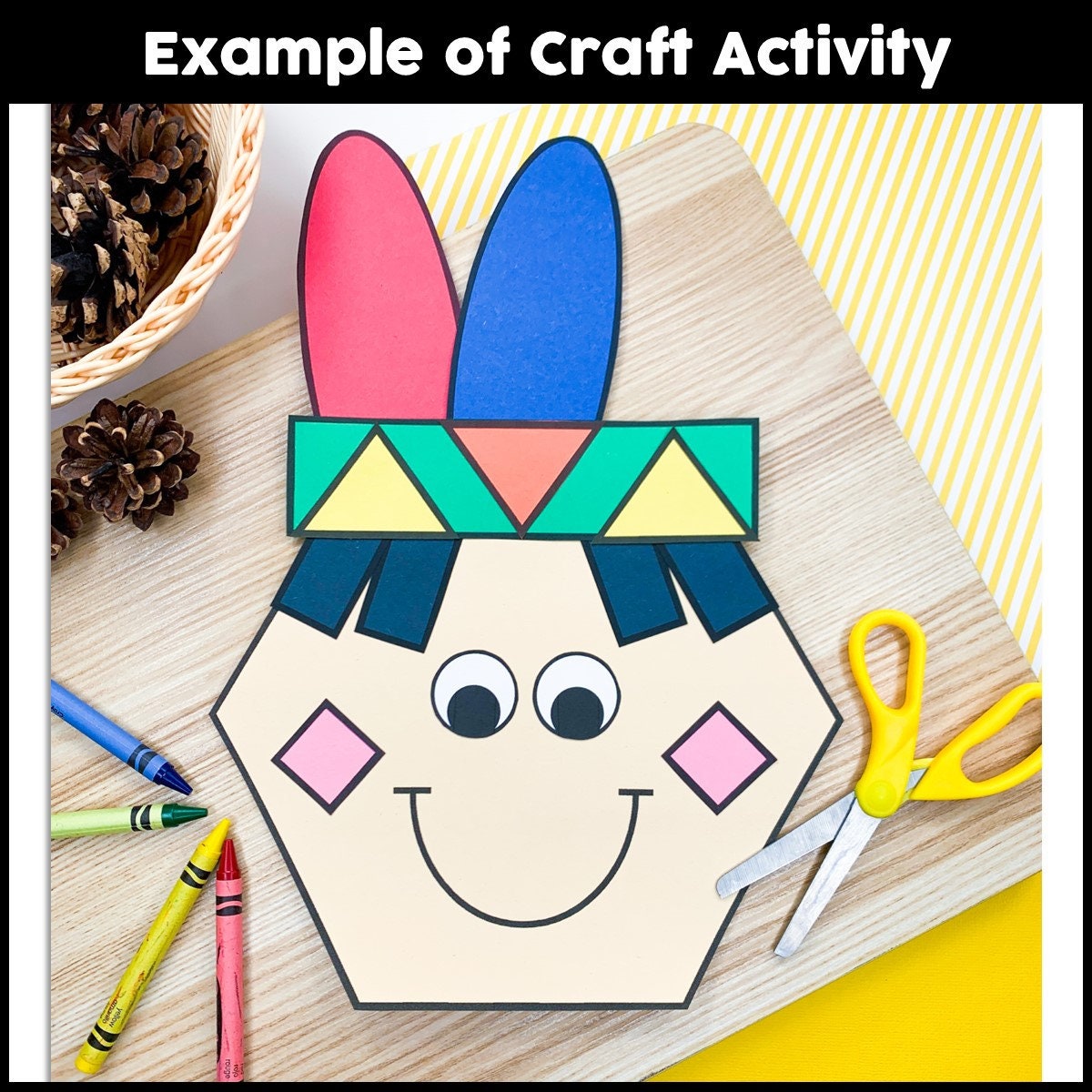 Shape Native American Craft | Thanksgiving Activities | Template ...