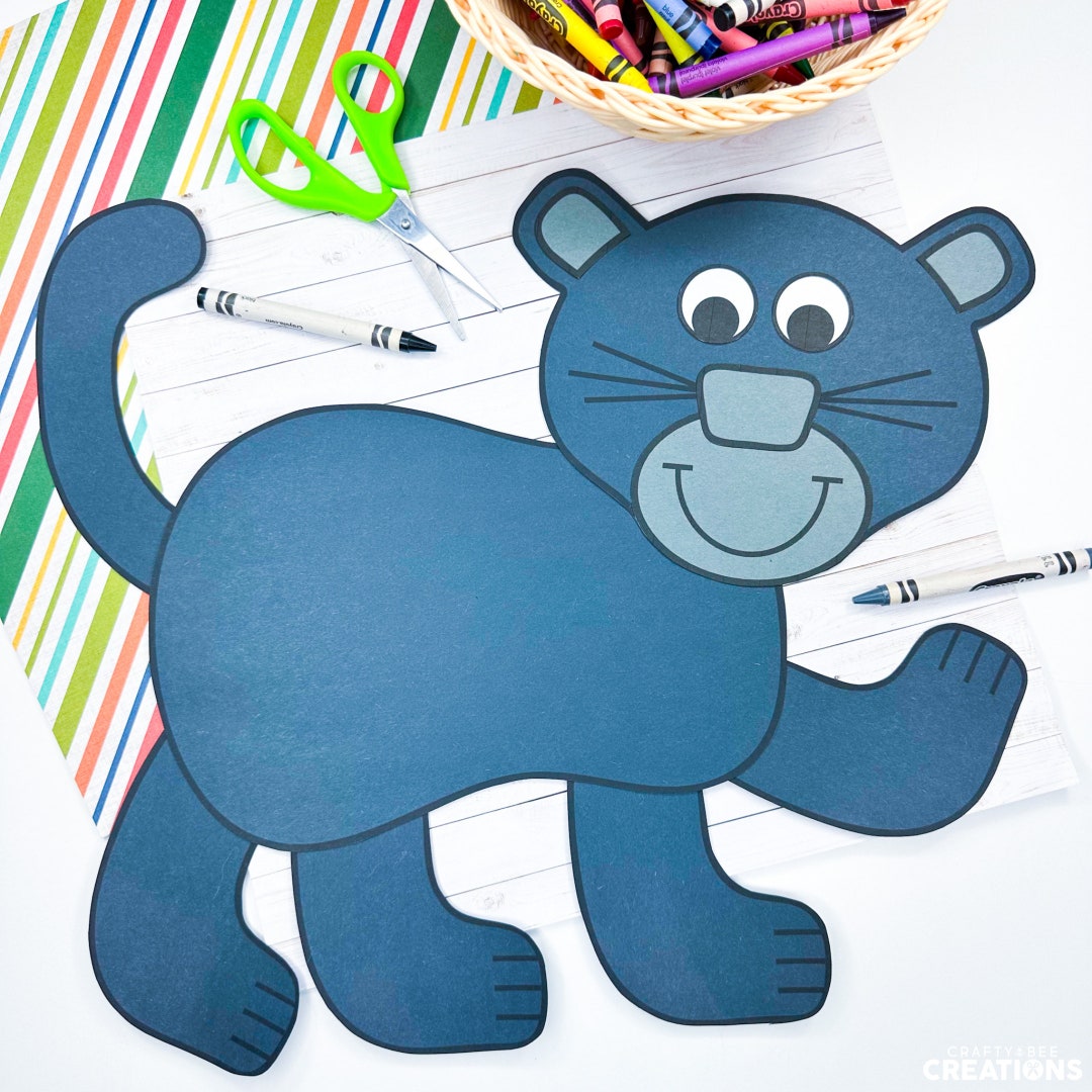Black Panther Craft | Rainforest | Jungle | Zoo Animals Activities ...