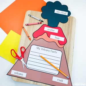 Volcano Craft for Kids | Volcano Template | Volcano Pattern | Natural ...