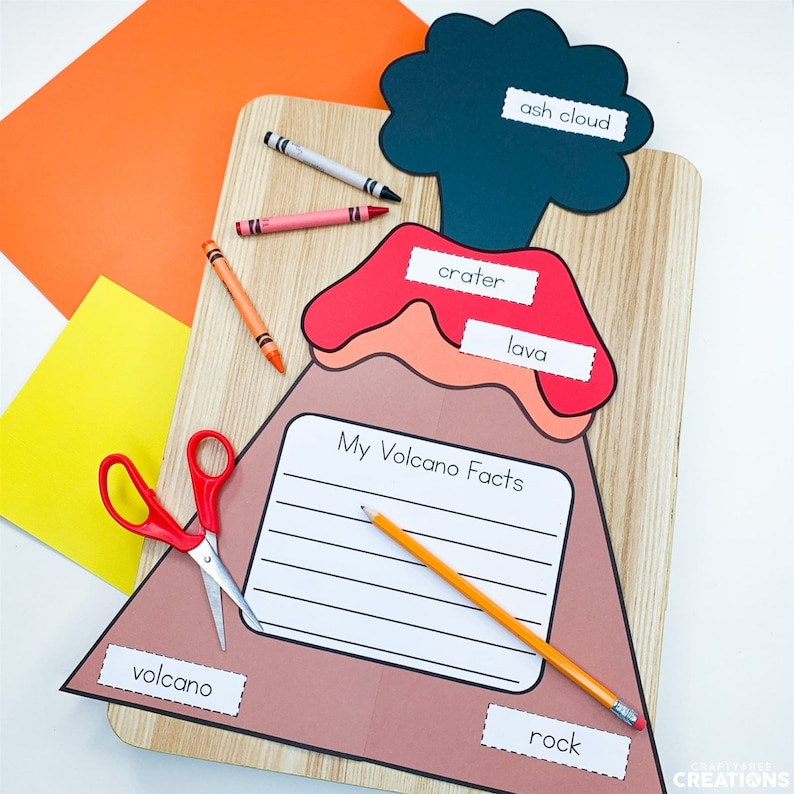 Volcano Craft for Kids | Volcano Template | Volcano Pattern | Natural ...