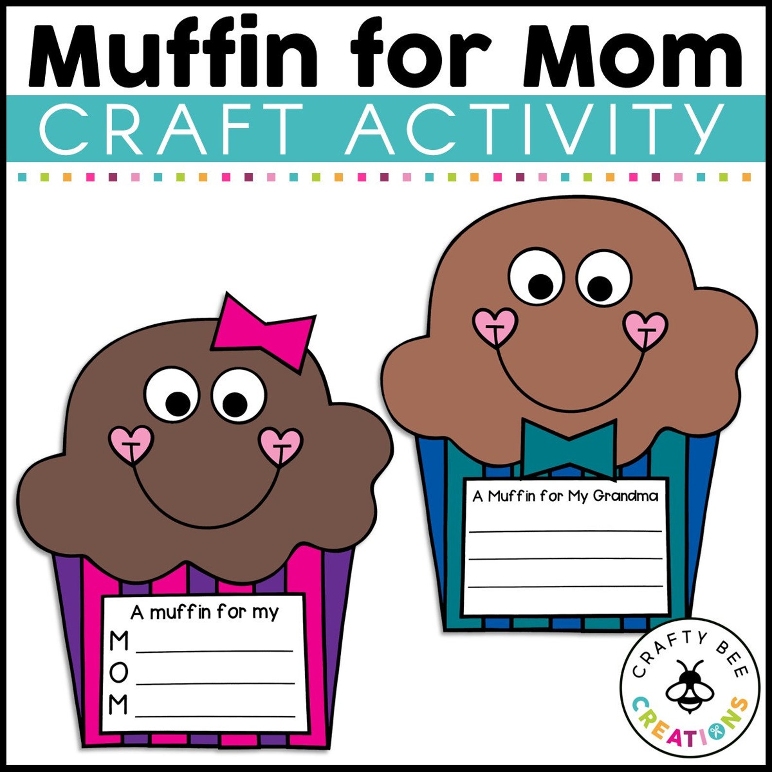 Muffin With Mom Craft | Mothers Day Craft Activities | Acrostic Poem ...