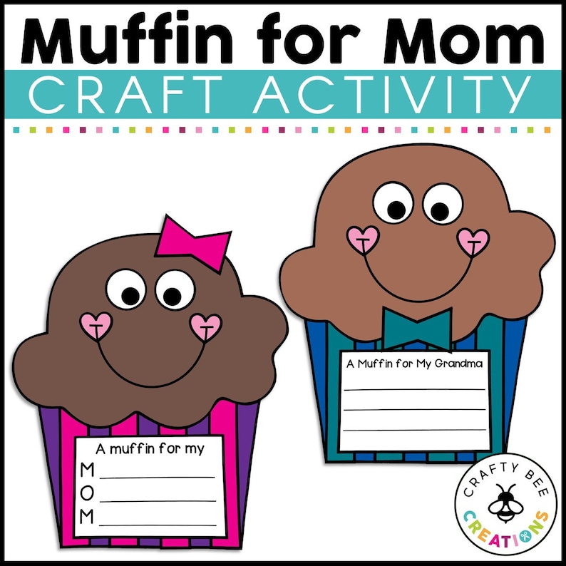 Muffin With Mom Craft | Mothers Day Craft Activities | Acrostic Poem ...