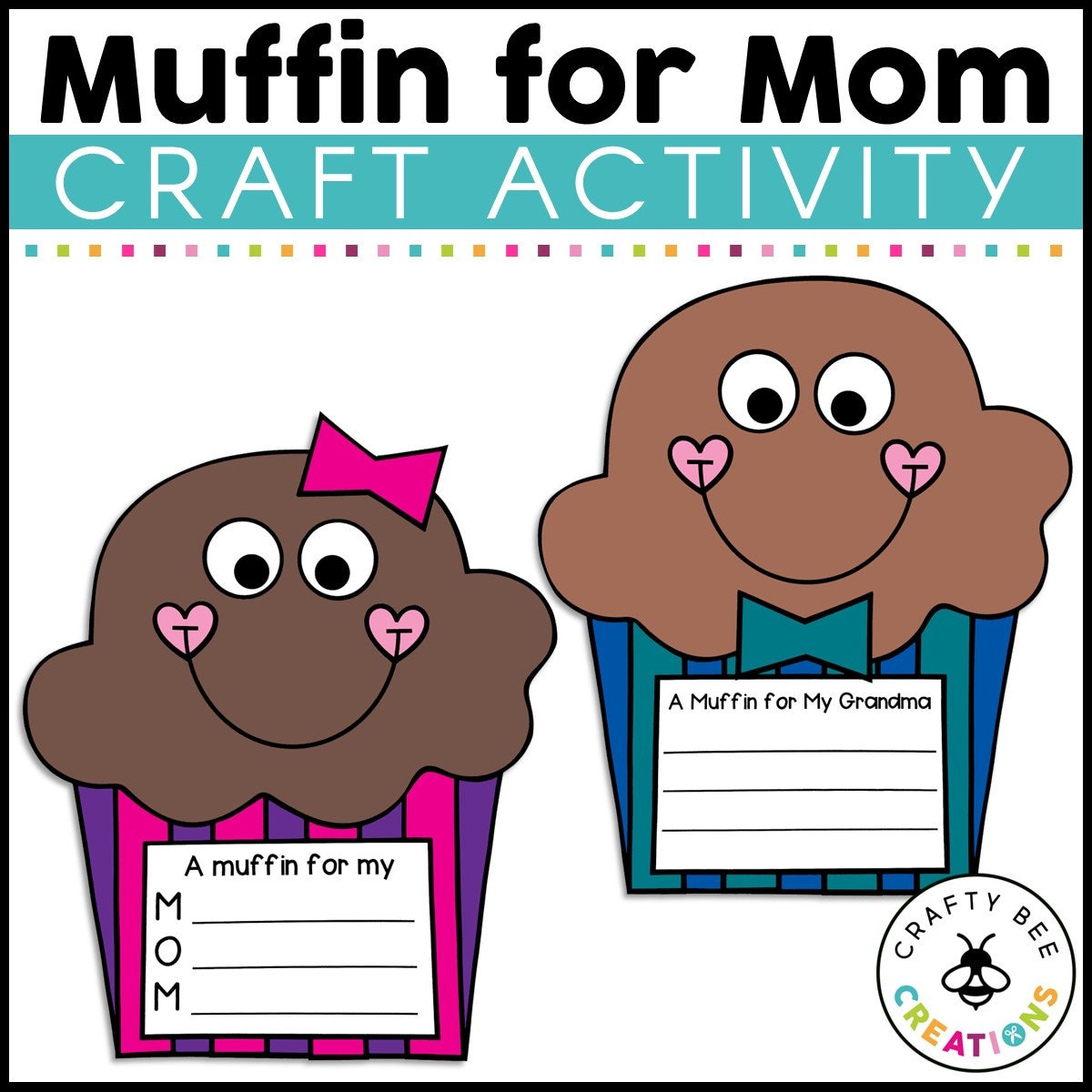 Muffin With Mom Craft | Mothers Day Craft Activities | Acrostic Poem ...