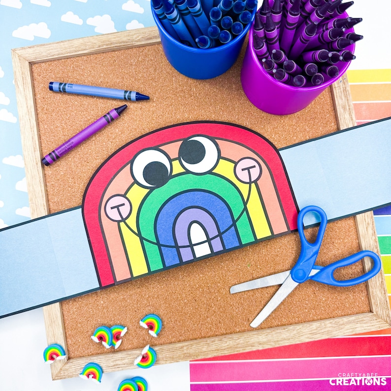 Rainbow Hat Craft | Spring | St Patrick's Day Activity | Kindergarten ...