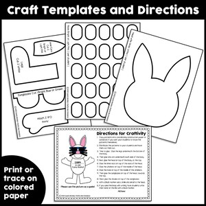 Easter Bunny Name Craft Template | Spring March Bulletin Board Ideas ...
