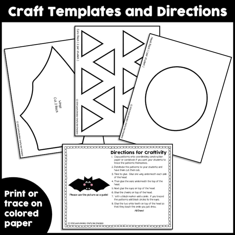 Bat Craft | Halloween Activities | Halloween Bulletin Board | Bat ...