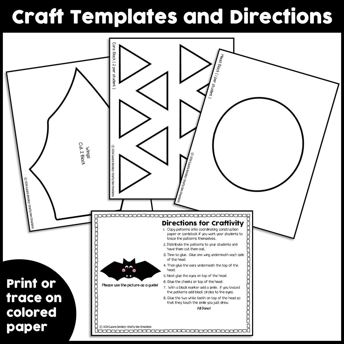 Bat Craft | Halloween Activities | Halloween Bulletin Board | Bat ...