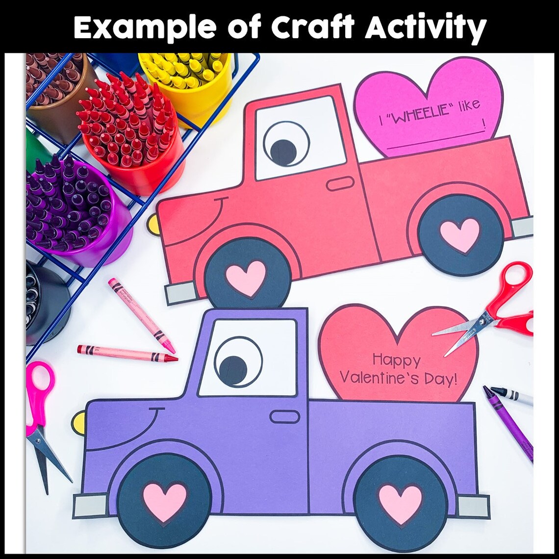 Valentines Day Truck Craft Patterns | Valentines Day Activities ...