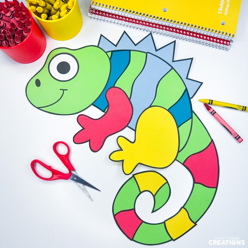 Chameleon Craft | Rainforest | Jungle | Zoo Animals Craft Activities ...