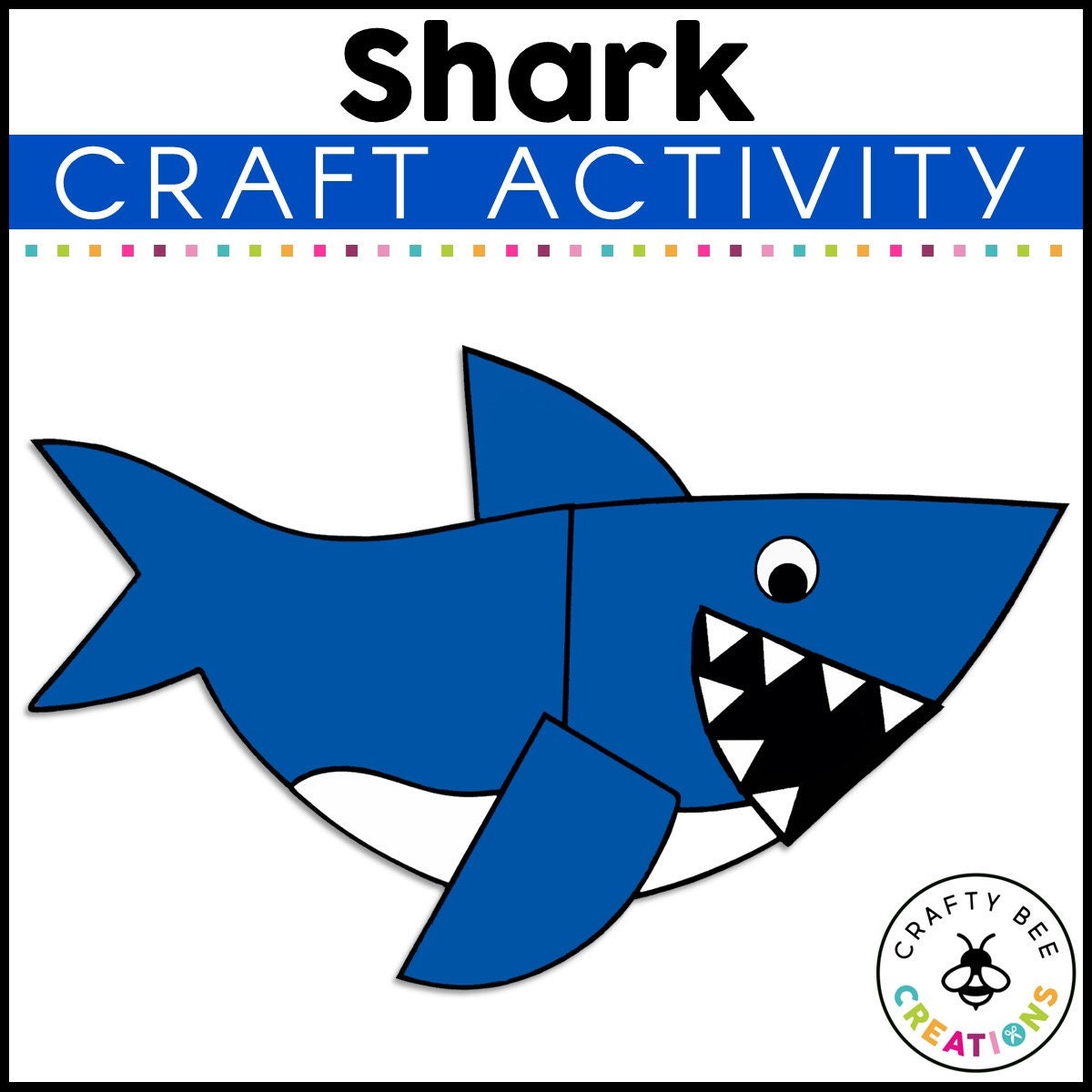 Shark Craft Patterns | End of the Year | Ocean Animal Activity | Ocean ...