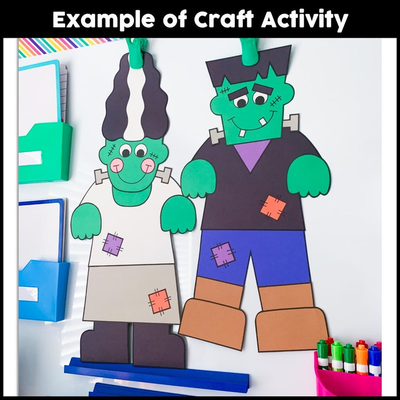 Frankenstein Craft | Halloween Craft Activities | Halloween Bulletin ...