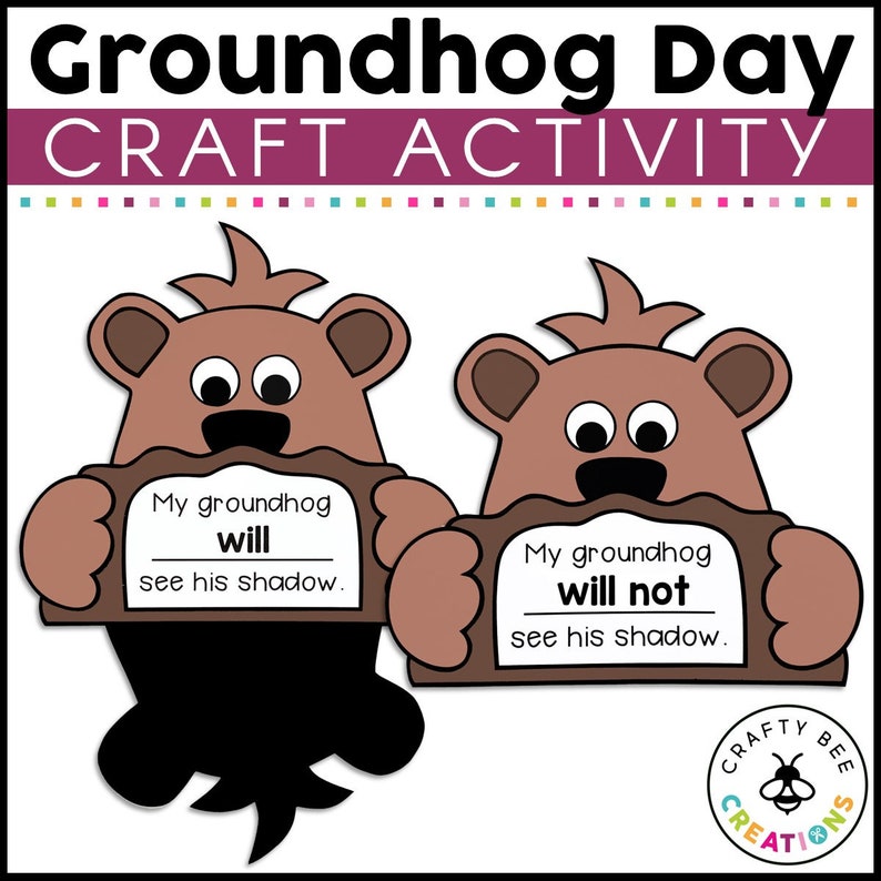 Groundhog Day Craft Patterns | Groundhogs Day Prediction Activity ...