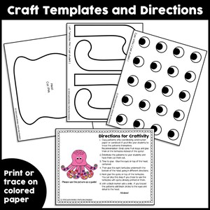 Octopus Craft Patterns | Ocean Animals Activity | Sea Life | Ocean ...
