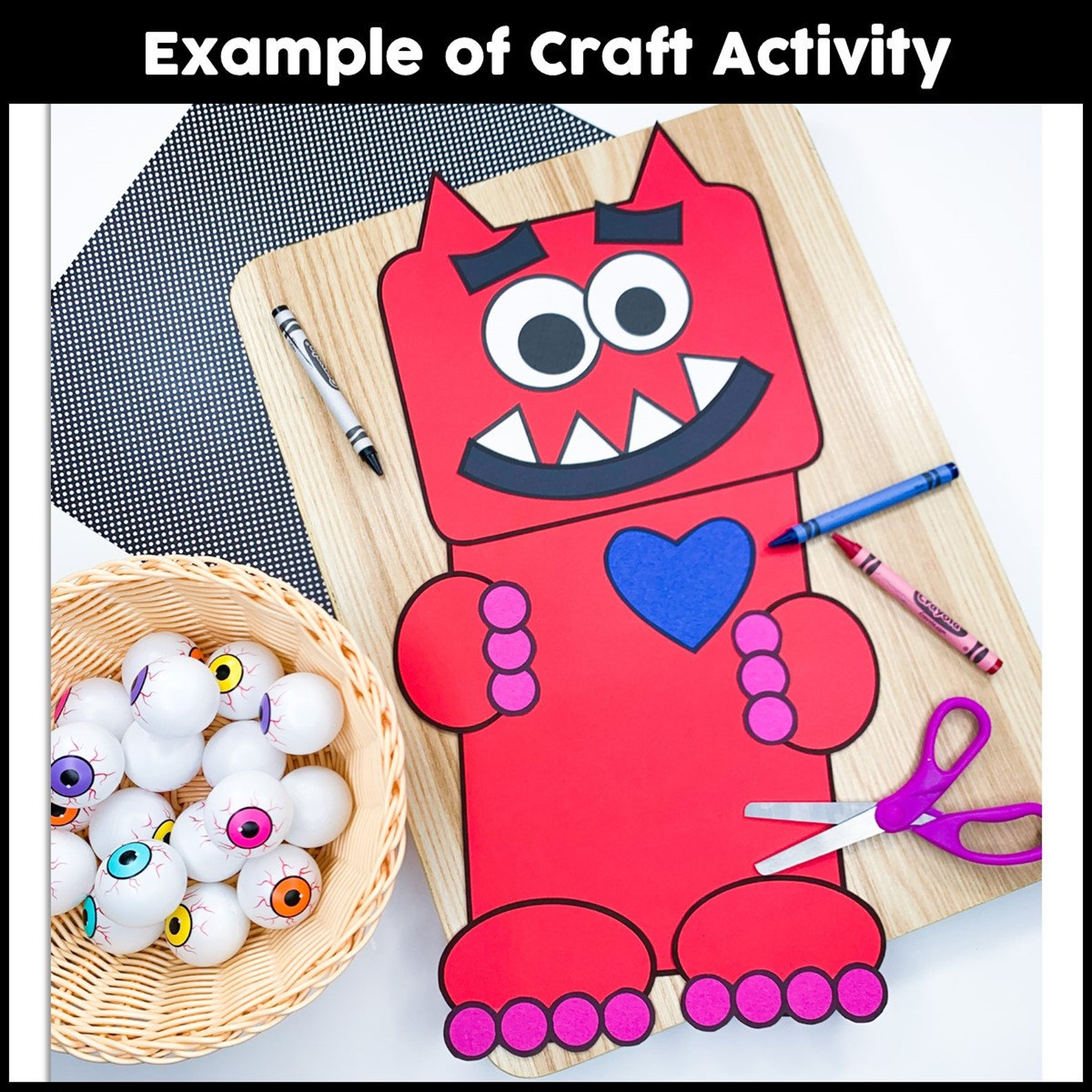 Love Monster Craft | Valentines Day Activity | Book Craft | October ...