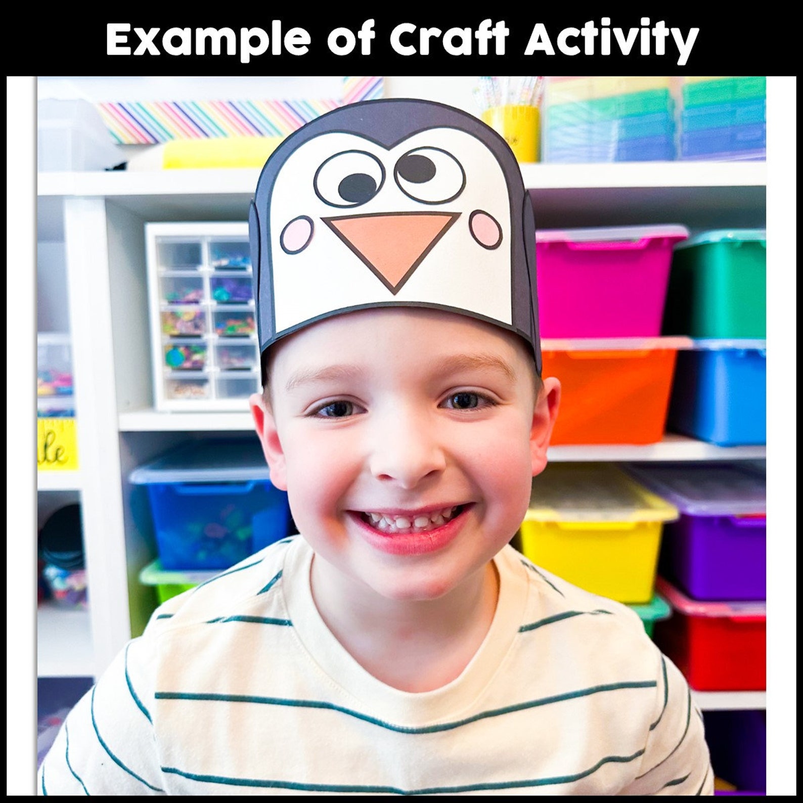 Penguin Hat Craft | Artic Animals | Crown Template | Preschool ...