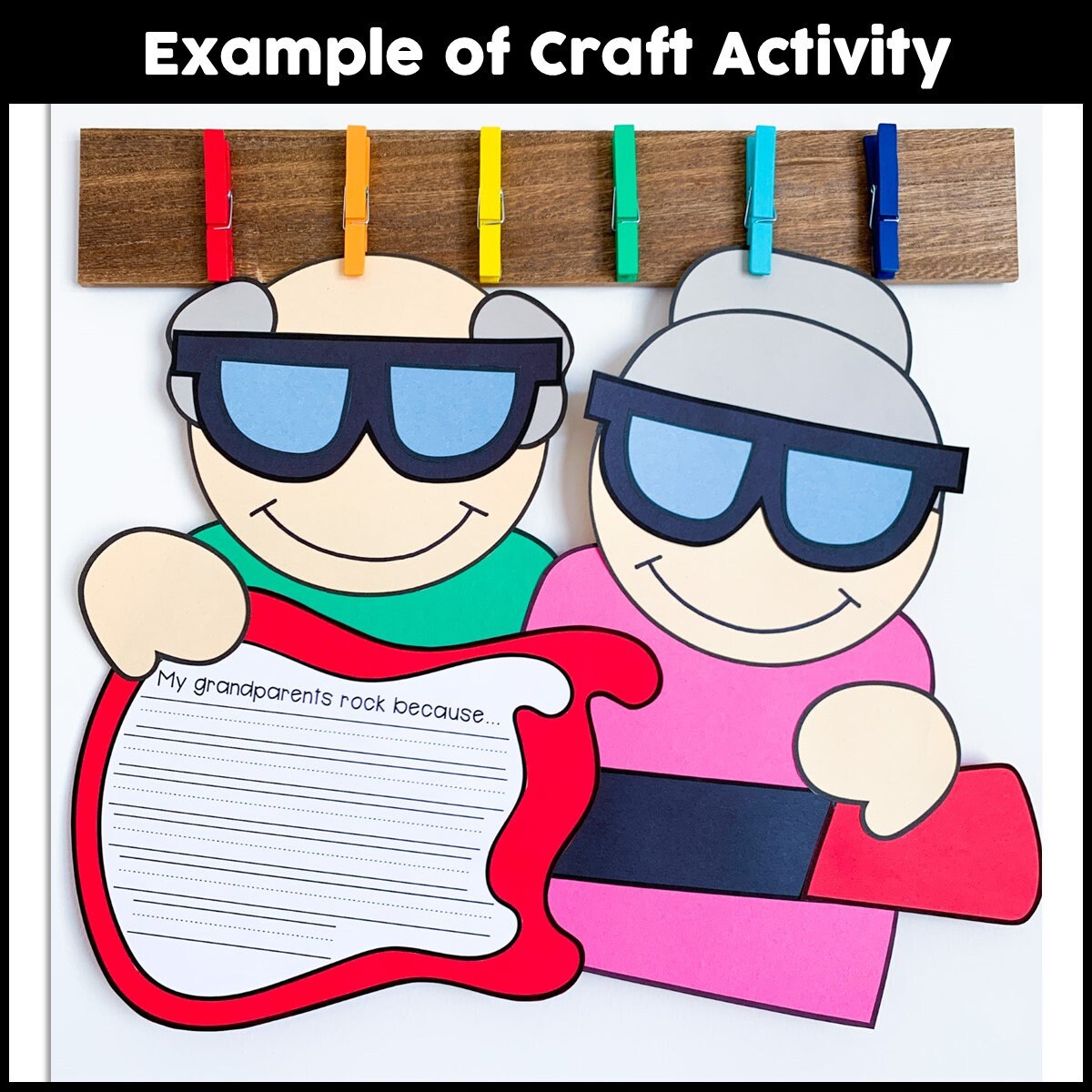 Grandparents Day Craft 100th Day of School Project Grandparents Rock ...