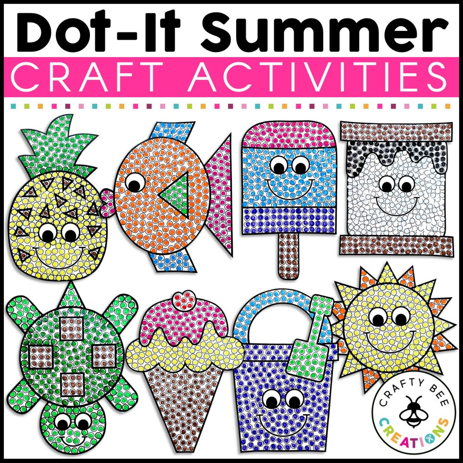 Summer Q Tip Painting Craft | Fine Motor Activities | Kindergarten ...