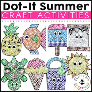 Summer Q Tip Painting Craft | Fine Motor Activities | Kindergarten ...
