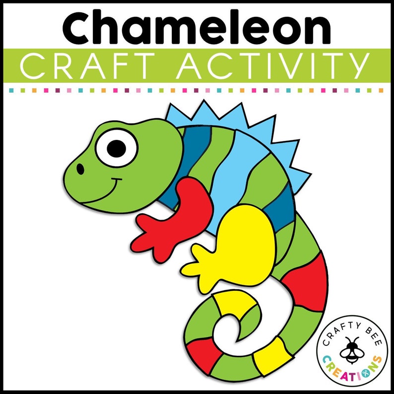 Chameleon Craft | Rainforest | Jungle | Zoo Animals Craft Activities ...