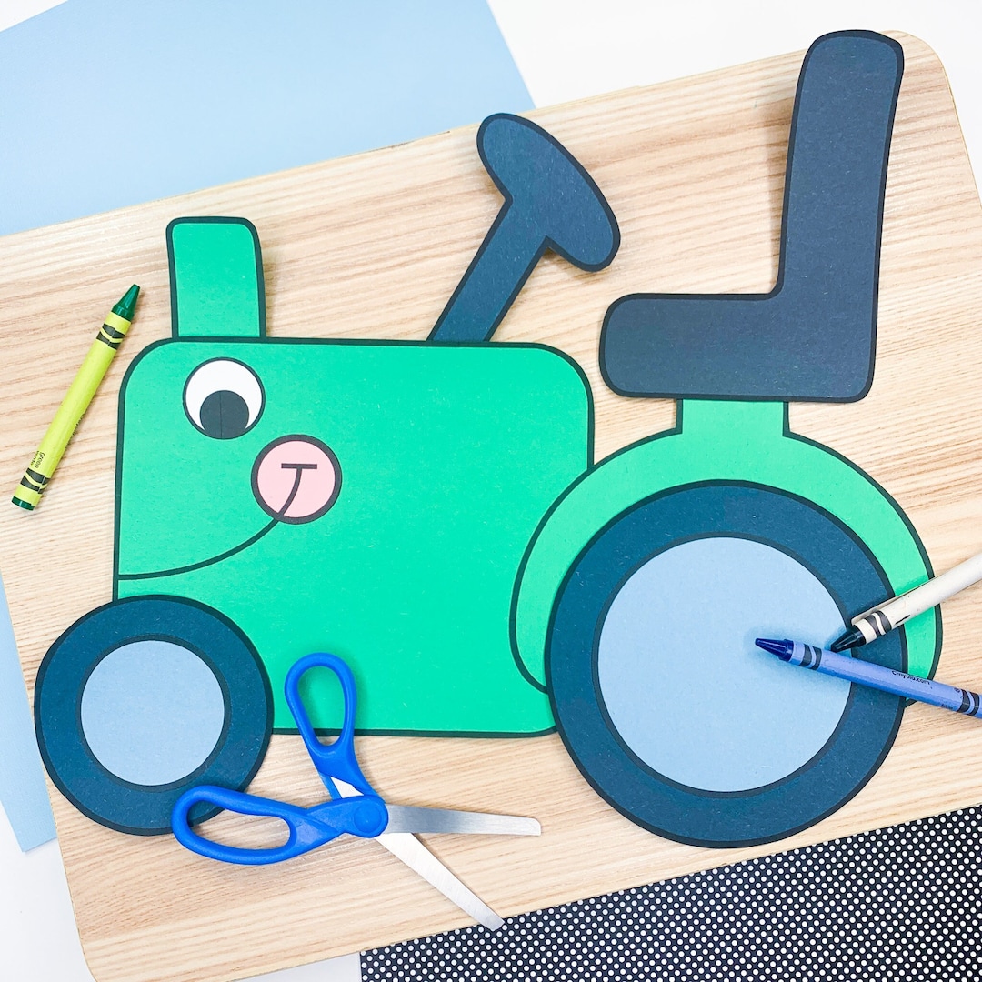 Tractor Craft for Kids Transportation Crafts - Etsy