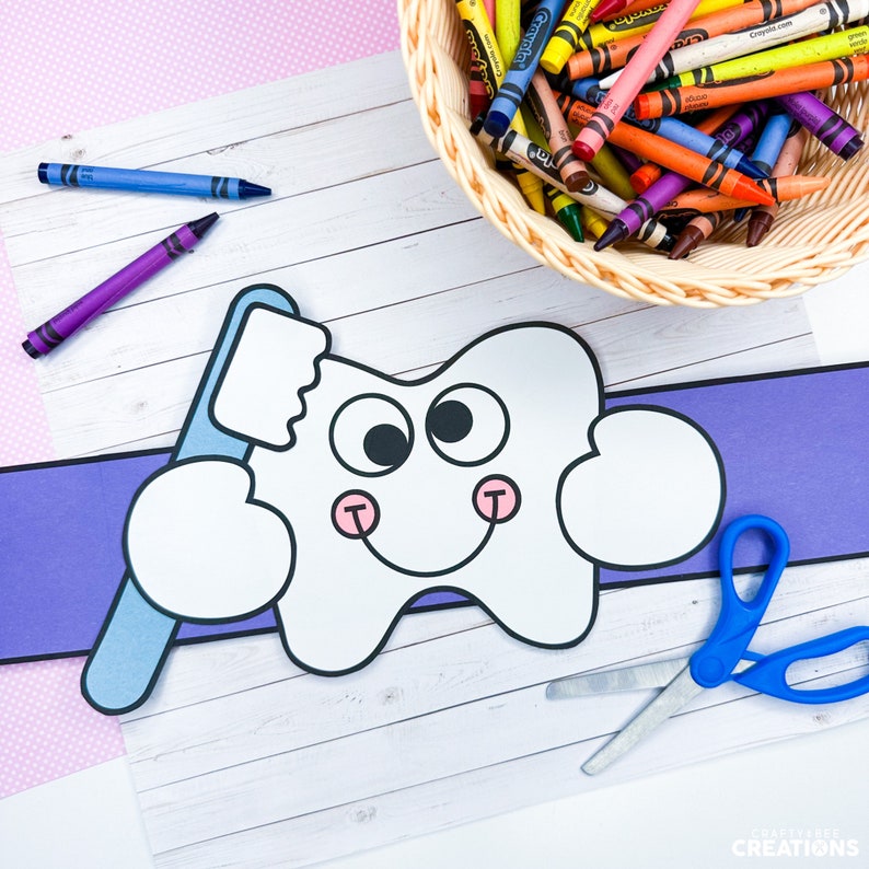 Tooth Hat Craft | Brushing Teeth Activities | Dental Health Month ...