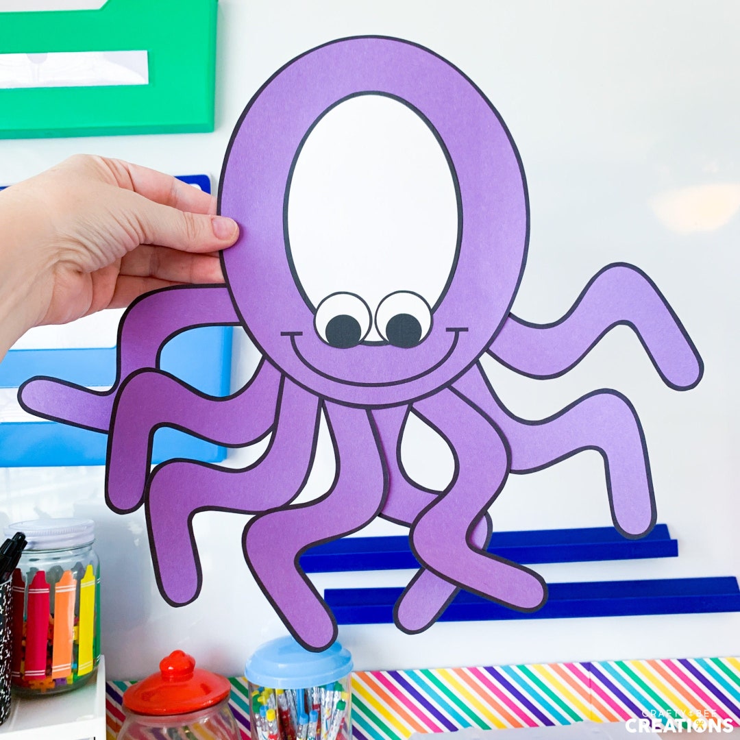 Letter O Craft Patterns Octopus Craft Alphabet Crafts - Etsy