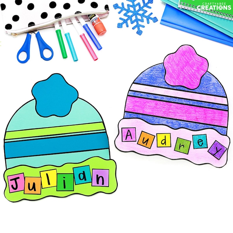 Winter Name Hat Craft | Winter Activities | Winter Holidays Craft ...
