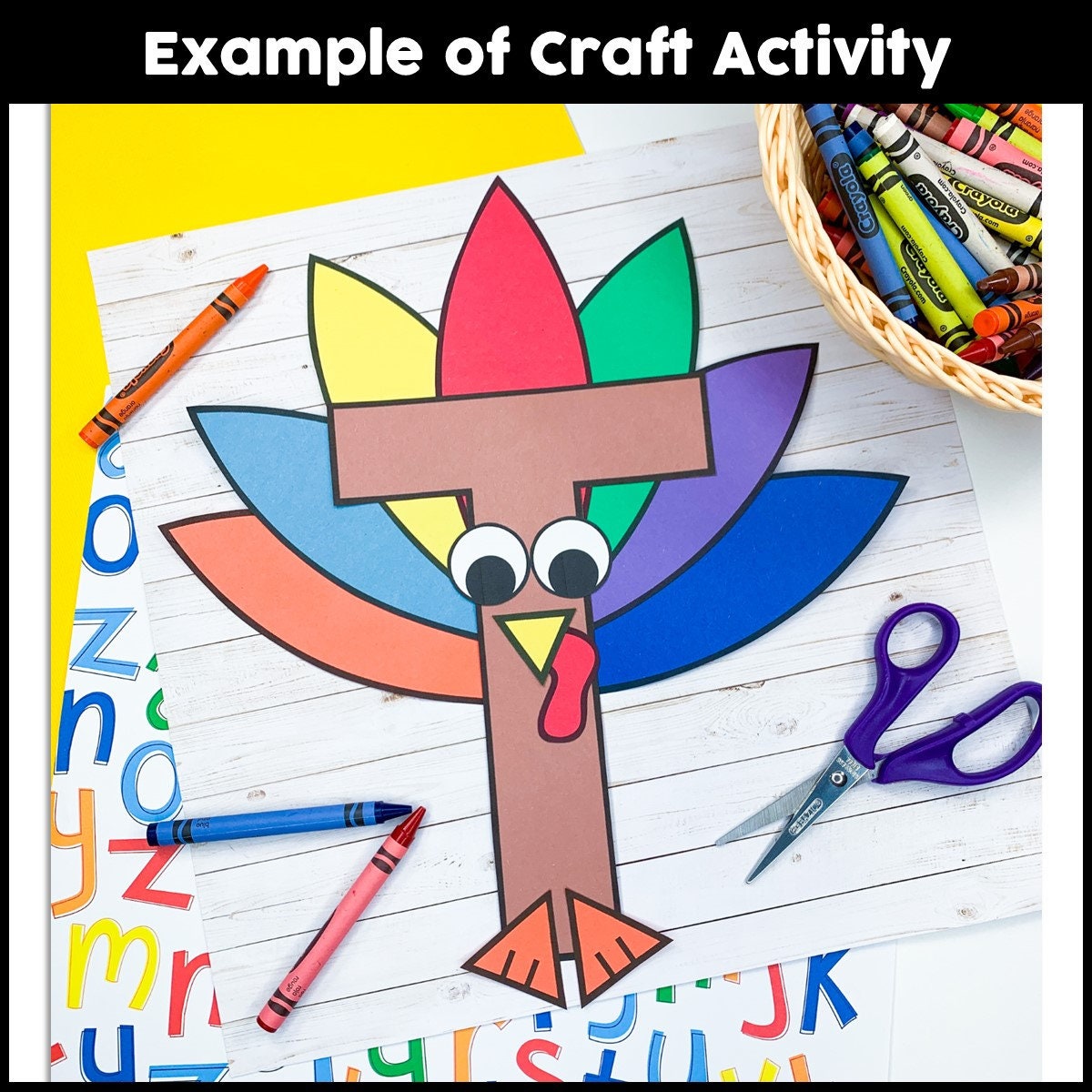 Letter T Craft Patterns | Turkey Craft | Alphabet Crafts | Uppercase ...