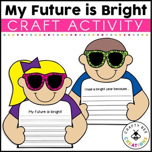 End of the Year Craft | My Future is so Bright Activity | Sunglasses ...