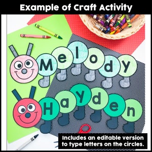 Caterpillar Name Craft for Kids | Spring Activities | Bulletin Board ...