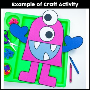 Monster Craft for Kids | Halloween Craft for Kids | Monster Template ...